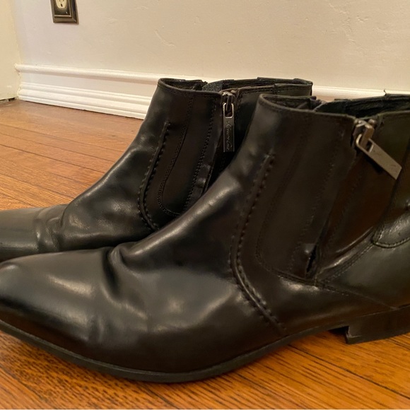 Kenneth Cole | Shoes | Mens Kenneth Cole Black Leather Boots 5 | Poshmark